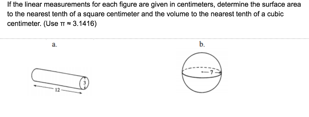 Solved If the linear measurements for each figure are given | Chegg.com