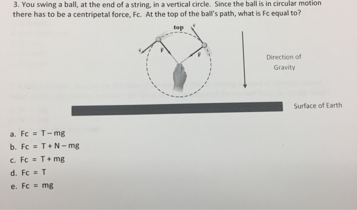 Solved 3. You swing a ball, at the end of a string, in a | Chegg.com