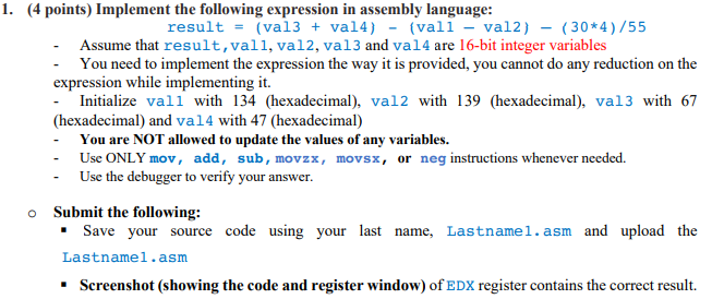Solved 4 Points Implement The Following Expression In 0637