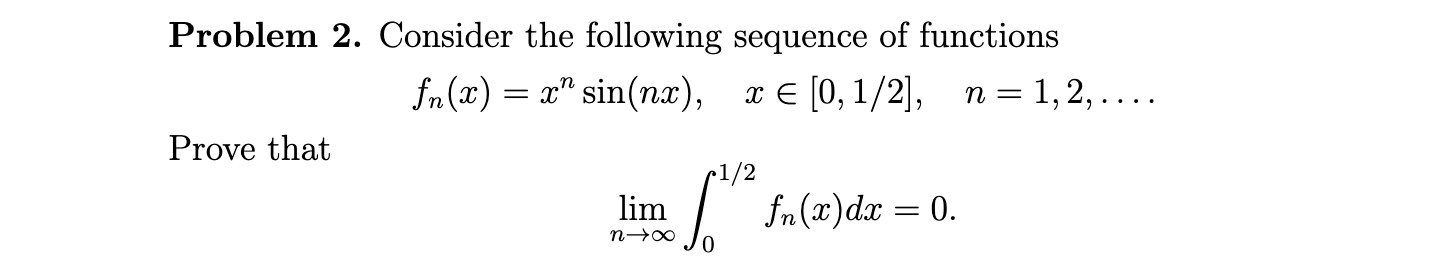 Solved n = - Problem 2. Consider the following sequence of | Chegg.com