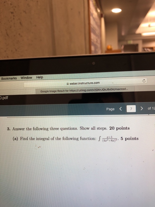 Solved Bookmarks Window Help a weber.instructure.com Google | Chegg.com