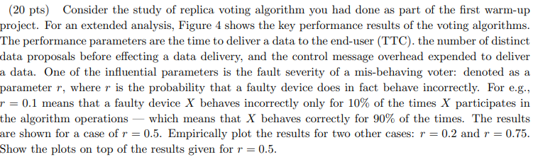 (20 pts) Consider the study of replica voting | Chegg.com