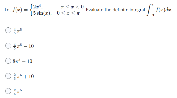 Solved Let f(x)={2x4,-π≤x