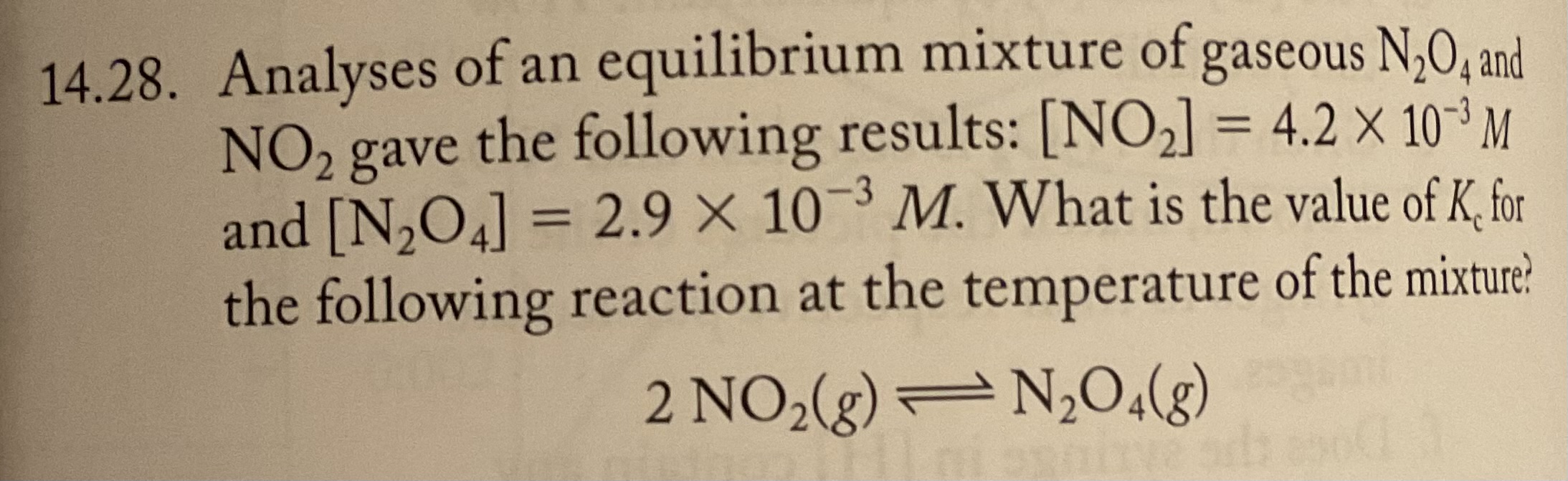 Solved 14.28. ﻿Analyses of an ﻿equilibrium mixture of | Chegg.com