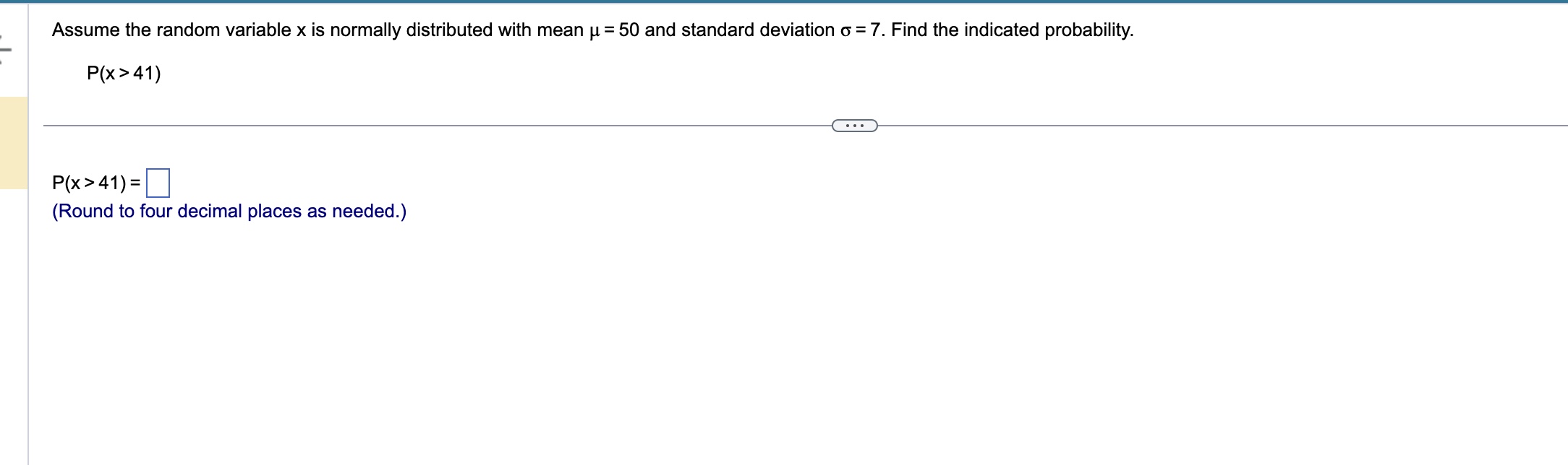 Solved Assume the random variable x is normally distributed | Chegg.com