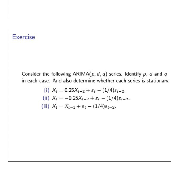 Solved Find p , d , q? For the ARIMA model can you explain | Chegg.com