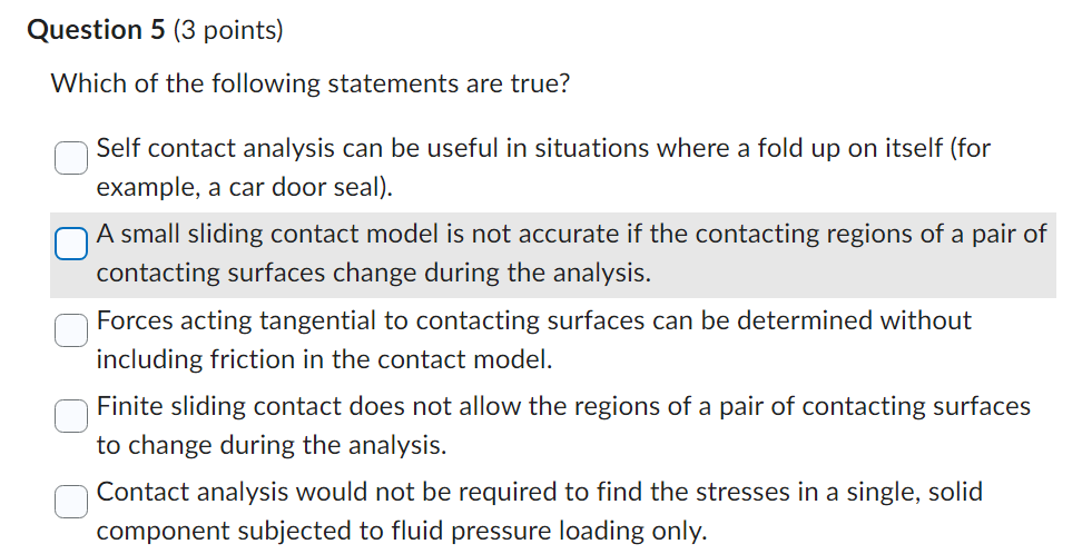 Solved Question 5 (3 points) Which of the following | Chegg.com