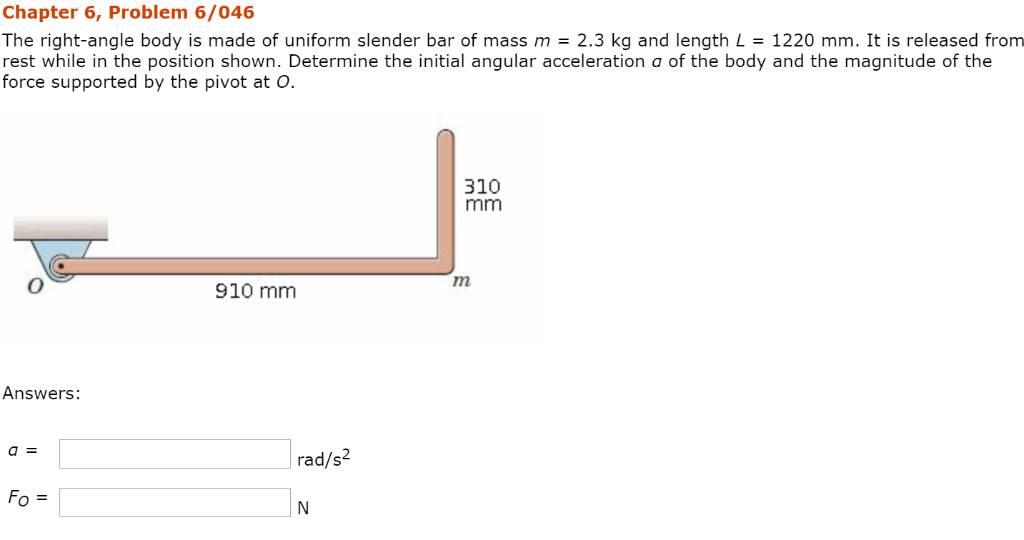 Solved Chapter 6, Problem 6/046 The right-angle body is made | Chegg.com