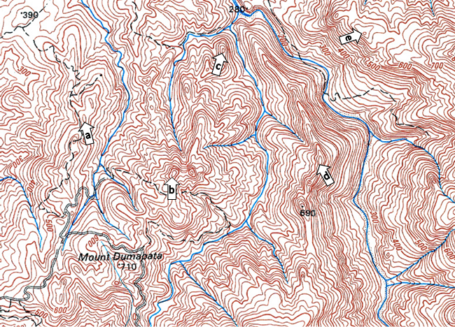 Solved What is the elevation of the peak contour labelled | Chegg.com