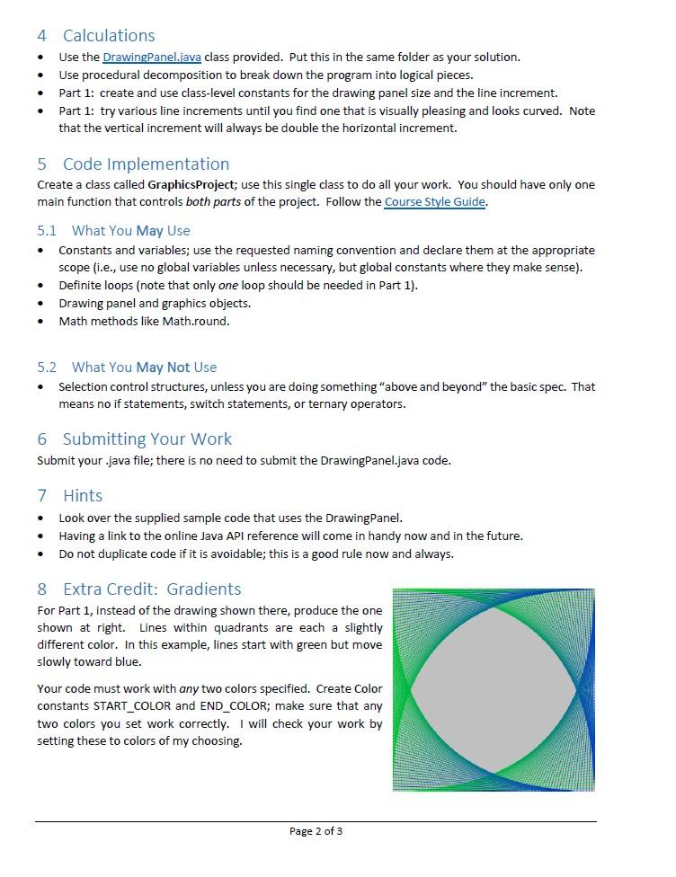 Solved Project 2: Draw Curves from Straight Lines 1 | Chegg.com