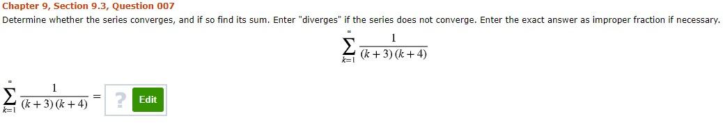 Solved Chapter 9, Section 9.1, Question 007 Write out the | Chegg.com