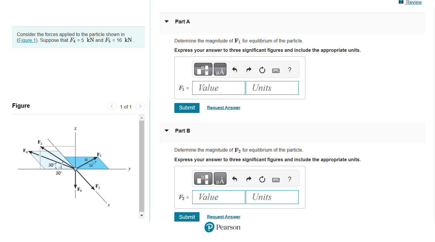 Solved Consider the forces applied to the particle shown in | Chegg.com