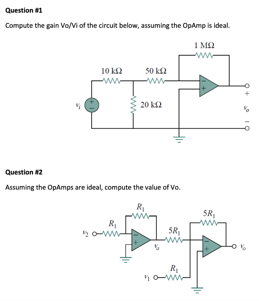 Solved Compute the gain Vo/Vi of the circuit below, assuming | Chegg.com