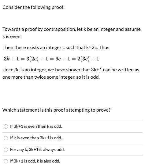 Solved Consider the following proof: Towards a proof by | Chegg.com
