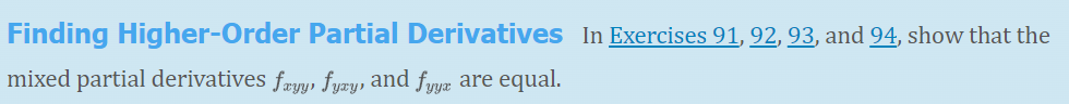 Solved Finding Higher-Order Partial Derivatives In Exercises | Chegg.com