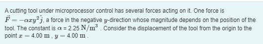Solved A cutting tool under microprocessor control has | Chegg.com
