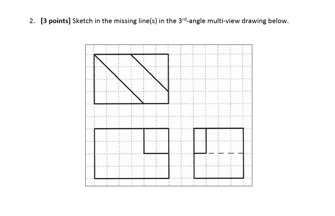 Solved 2. [3 points) Sketch in the missing line(s) in the | Chegg.com
