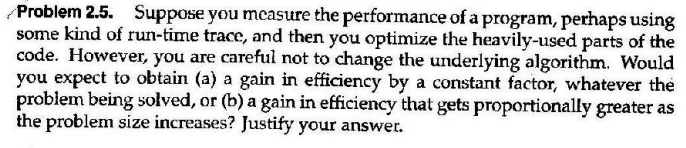 Solved Problem 2.5. Suppose you measure the performance of a | Chegg.com