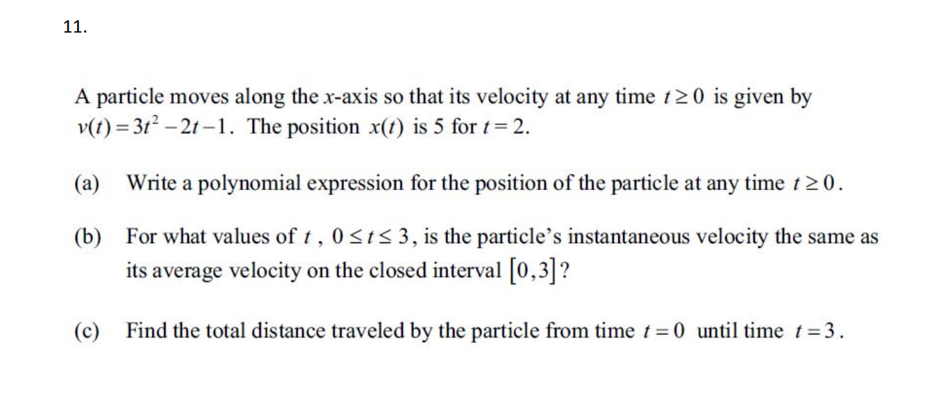 Solved A Particle Moves Along The X Axis So That Its