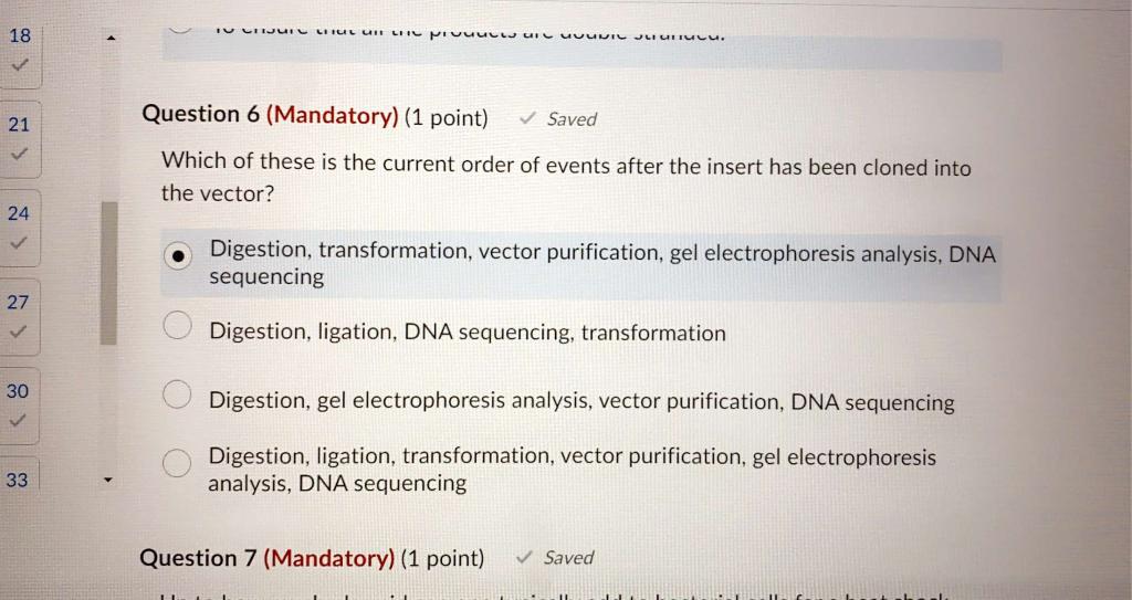 Solved 18 Question 5 (Mandatory) (1 point) Saved Why is | Chegg.com
