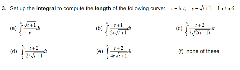 Solved 3. Set up the integral to compute the length of the | Chegg.com