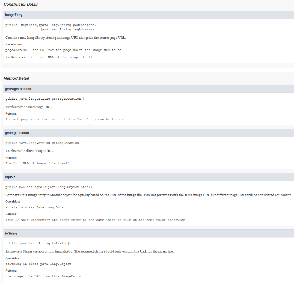 Solved Class ImageEntry java.lang. Object scraper | Chegg.com
