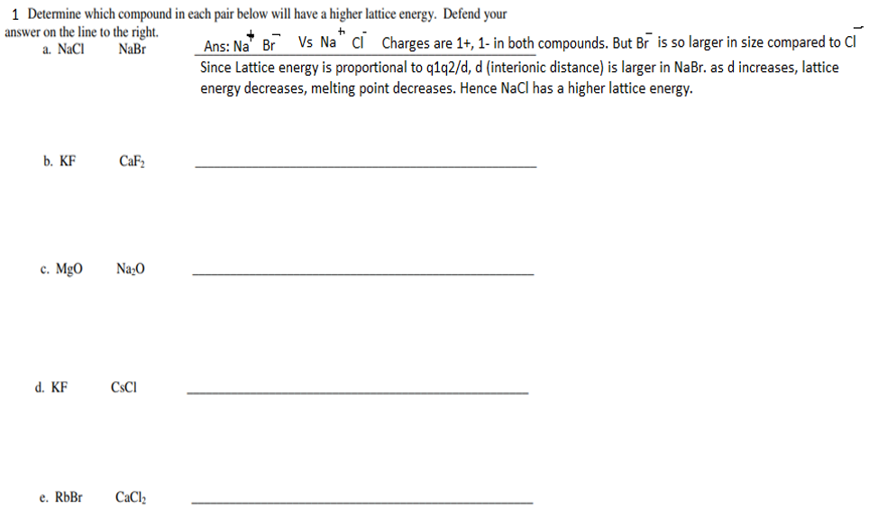 Solved 1 Determine which compound in each pair below will | Chegg.com