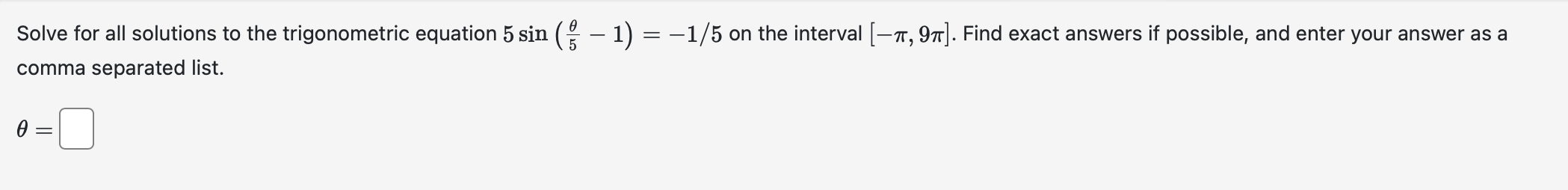 Solved Solve for all solutions to the trigonometric equation | Chegg.com