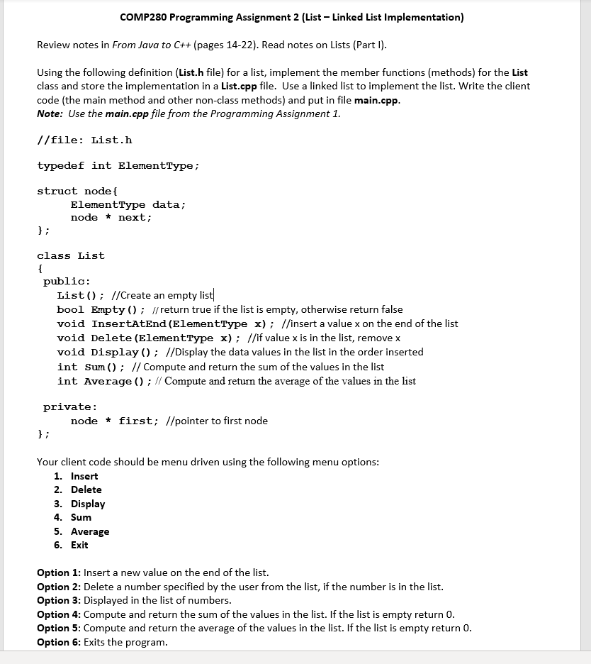 Solved C++ main.cpp file is below: | Chegg.com