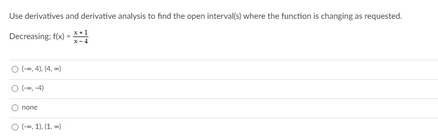 Solved Use derivatives and derivative analysis to find the | Chegg.com
