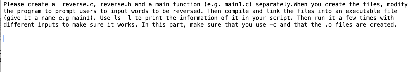 Solved Please create a reverse.c, ﻿reverse.h and a main | Chegg.com