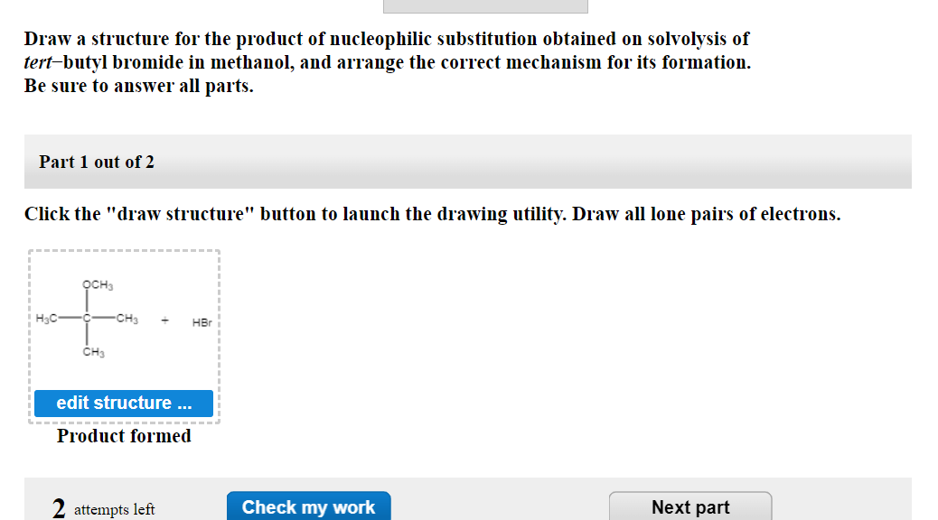 Solved Draw a structure for the product of nucleophilic | Chegg.com