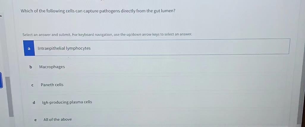 Solved Which of the following cells can capture pathogens | Chegg.com