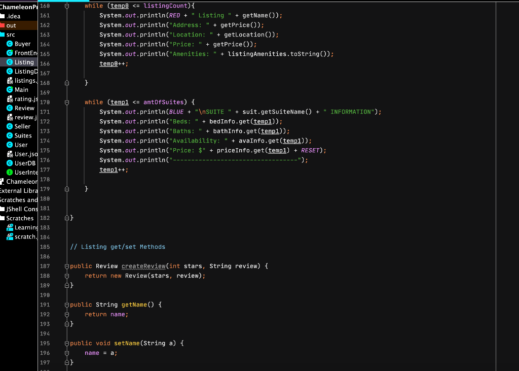 Solved My nested for loop (lines 130) and while loop (113) | Chegg.com