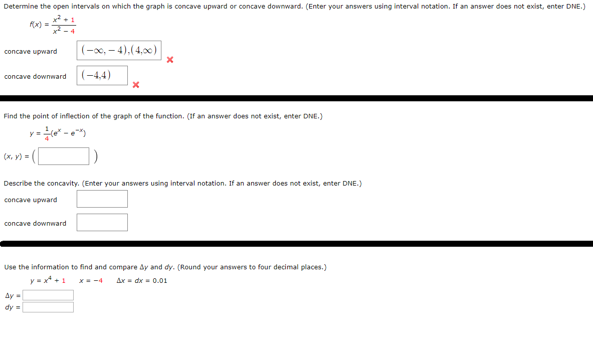 Solved Determine the open intervals on which the graph is | Chegg.com
