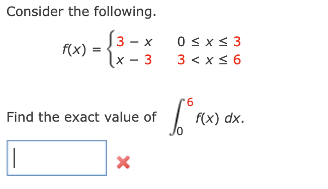 Solved Consider the following. 13- 3 - f(x) = (x-3 x - 3 0 | Chegg.com