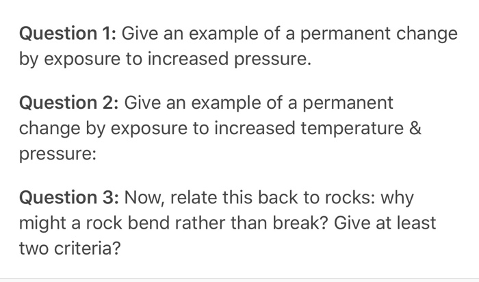 Solved Question 1: Give an example of a permanent change by | Chegg.com