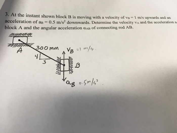 Solved Determine Va and acceleration of A and angular accel | Chegg.com