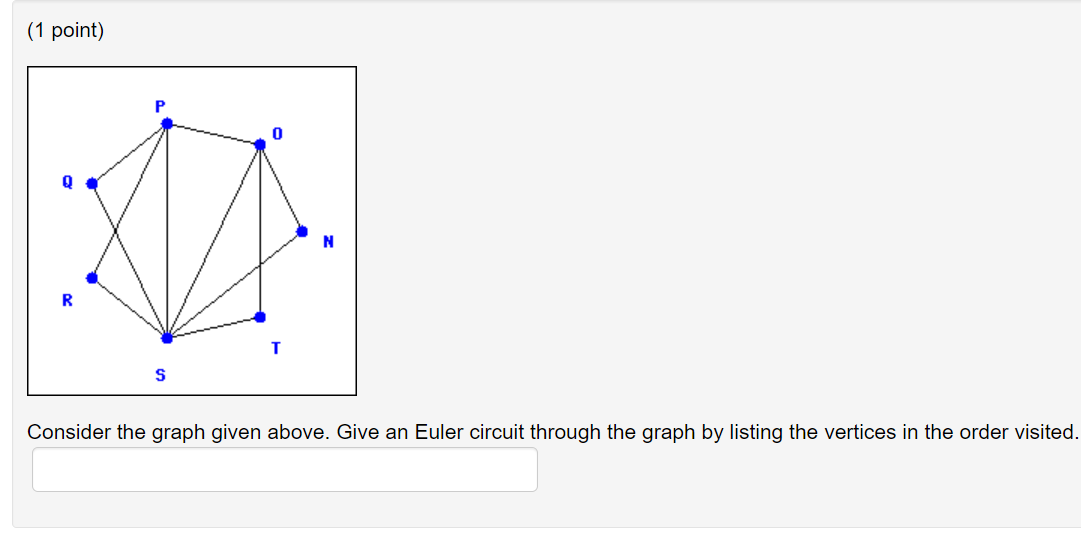 Solved Consider the graph given above. Give an Euler circuit | Chegg.com Solved Consider the graph given above. Give an Euler circuit | Chegg.com