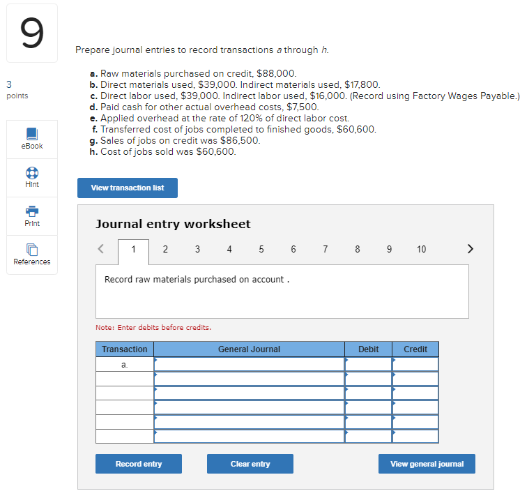 Solved Prepare journal entries to record transactions a | Chegg.com