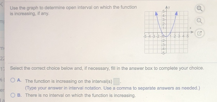 Solved Use the graph to determine open interval on which the | Chegg.com