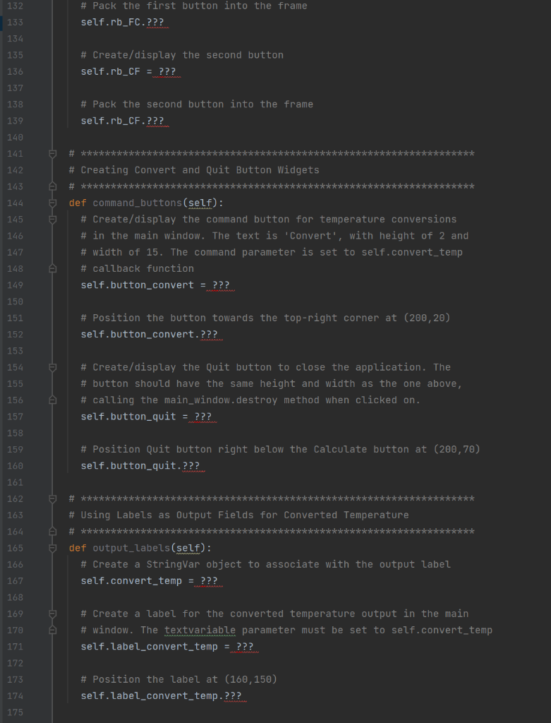 Solved Fill in the blank for the code. Follow the | Chegg.com