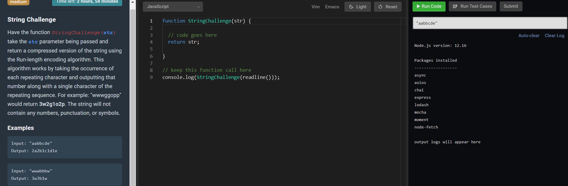 Solved medium Time left: 2 hours, 58 minutes String | Chegg.com