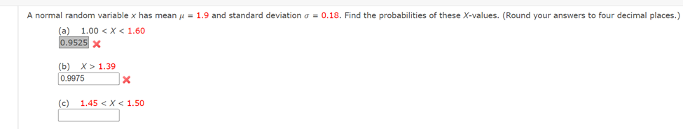 Solved A normal random variable x has mean μ=1.9 and | Chegg.com