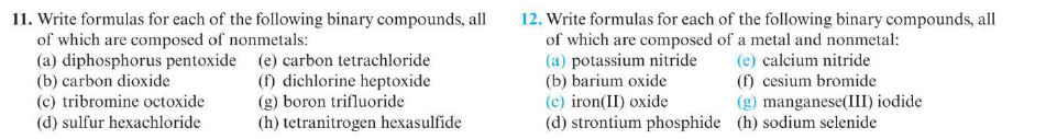 Solved 11. Write formulas for each of the following binary | Chegg.com