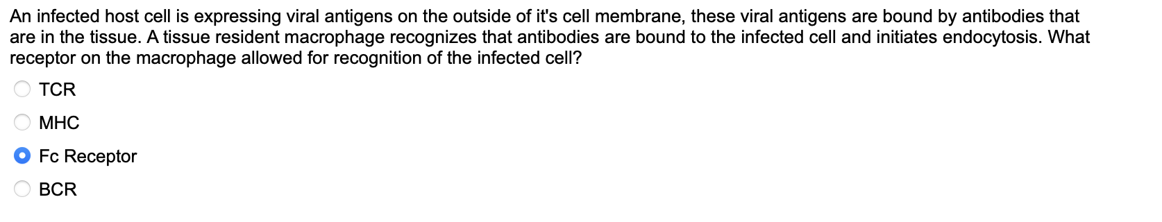Solved An infected host cell is expressing viral antigens on | Chegg.com