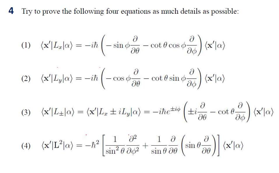 Solved Try to prove the following four equations as much | Chegg.com