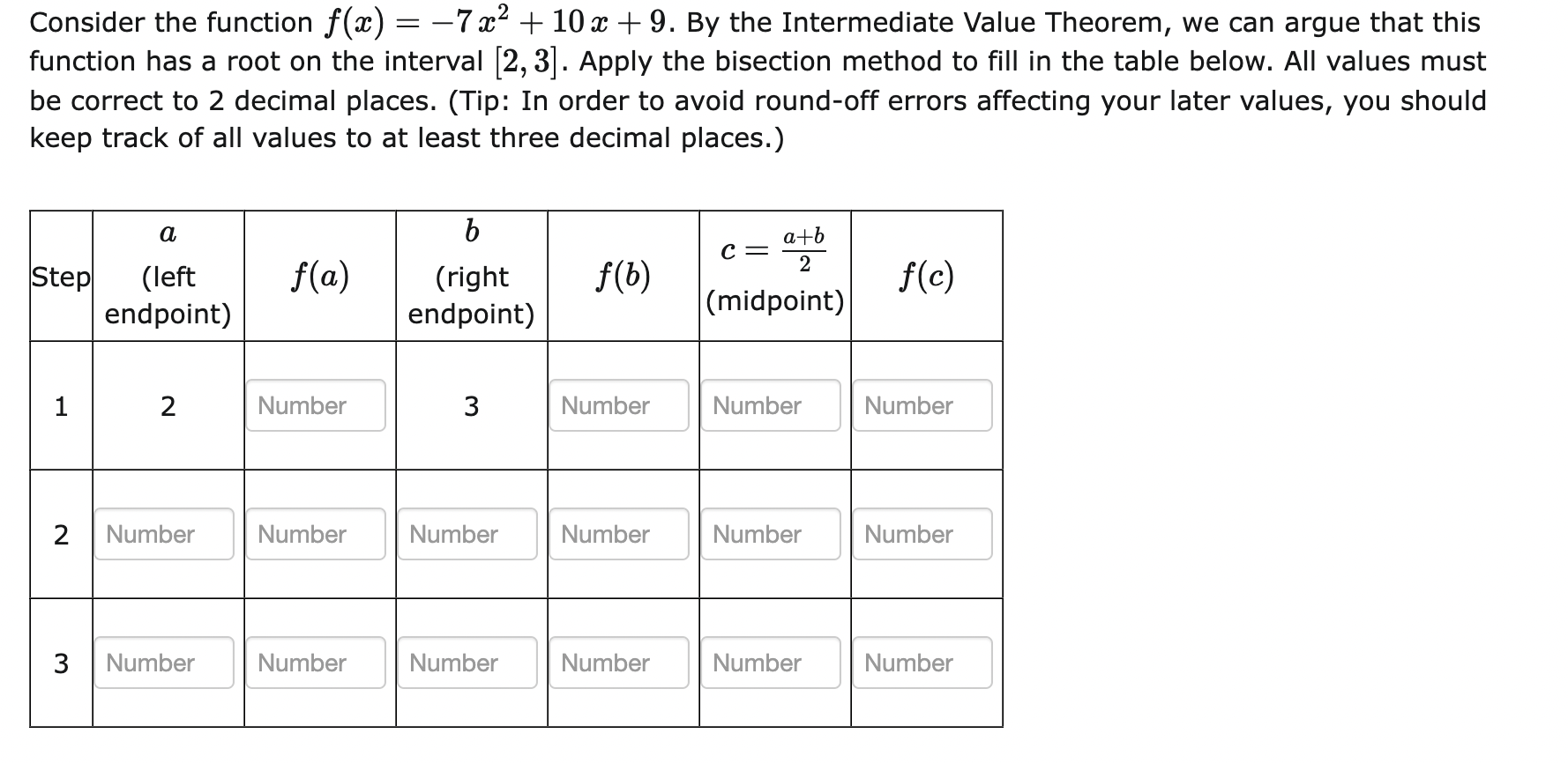 Solved Consider the function f(x)=−7x2+10x+9. By the | Chegg.com