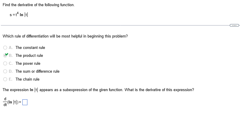 Solved Find the derivative of the following | Chegg.com