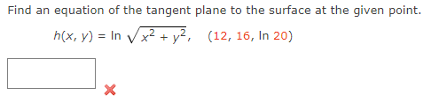 Solved Find an equation of the tangent plane to the surface | Chegg.com